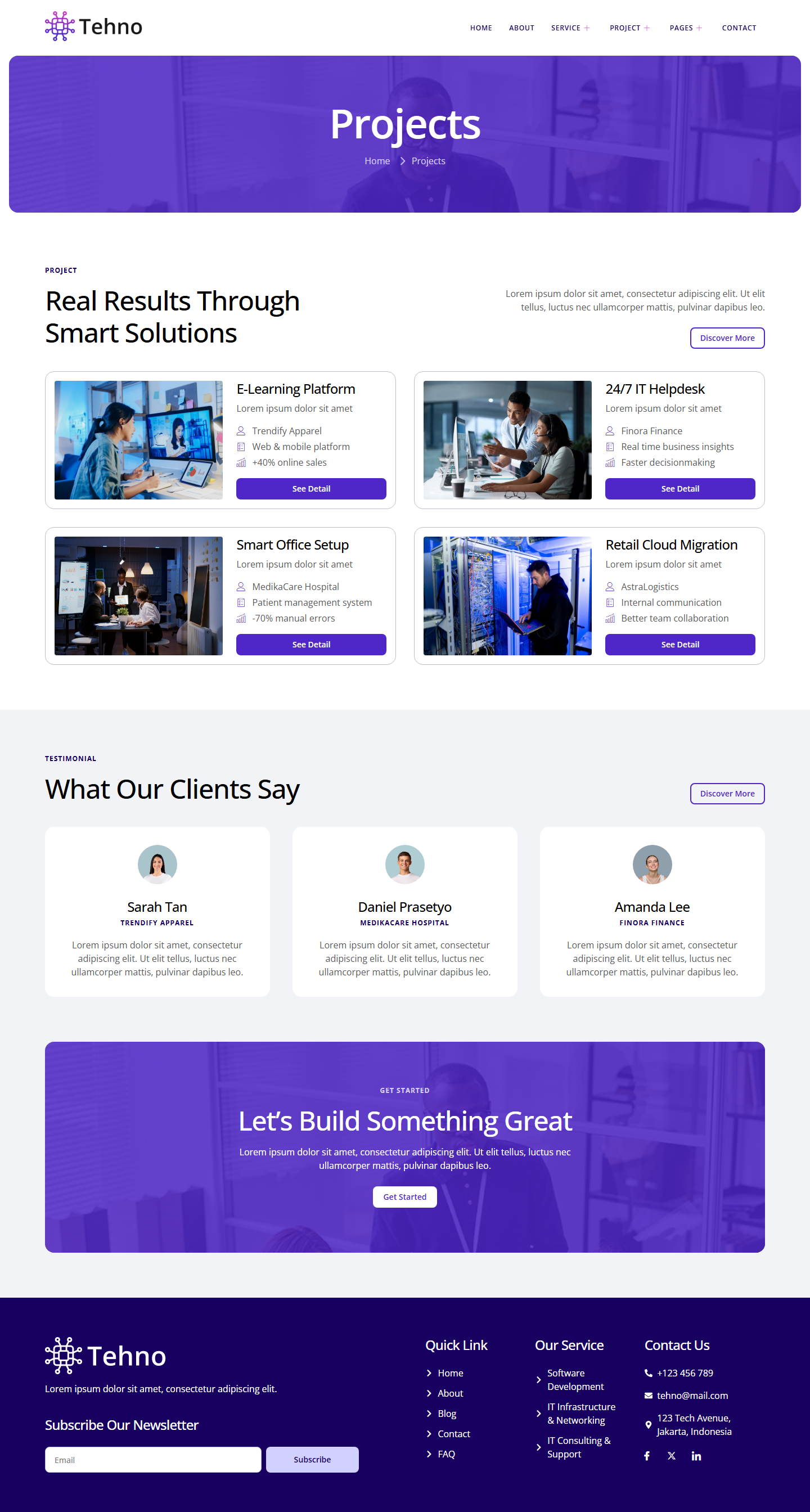 Tehno - IT Solution & Service Elementor template Kit by sparklethings